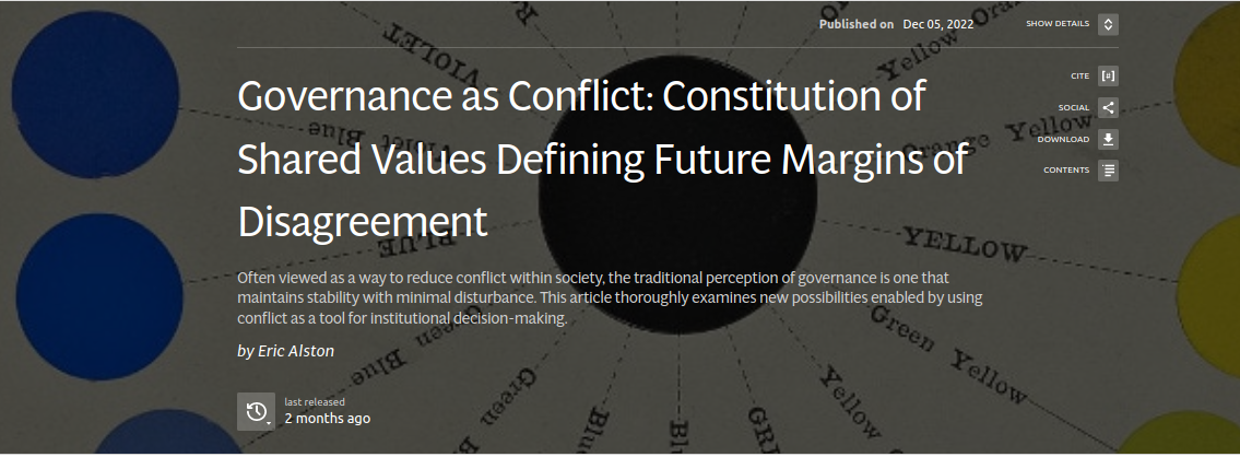 An Introduction to: “Governance as Conflict: Constitution of Shared ...