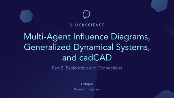 MAIDs GDS & cadCAD | Complex Systems Modeling Workshops